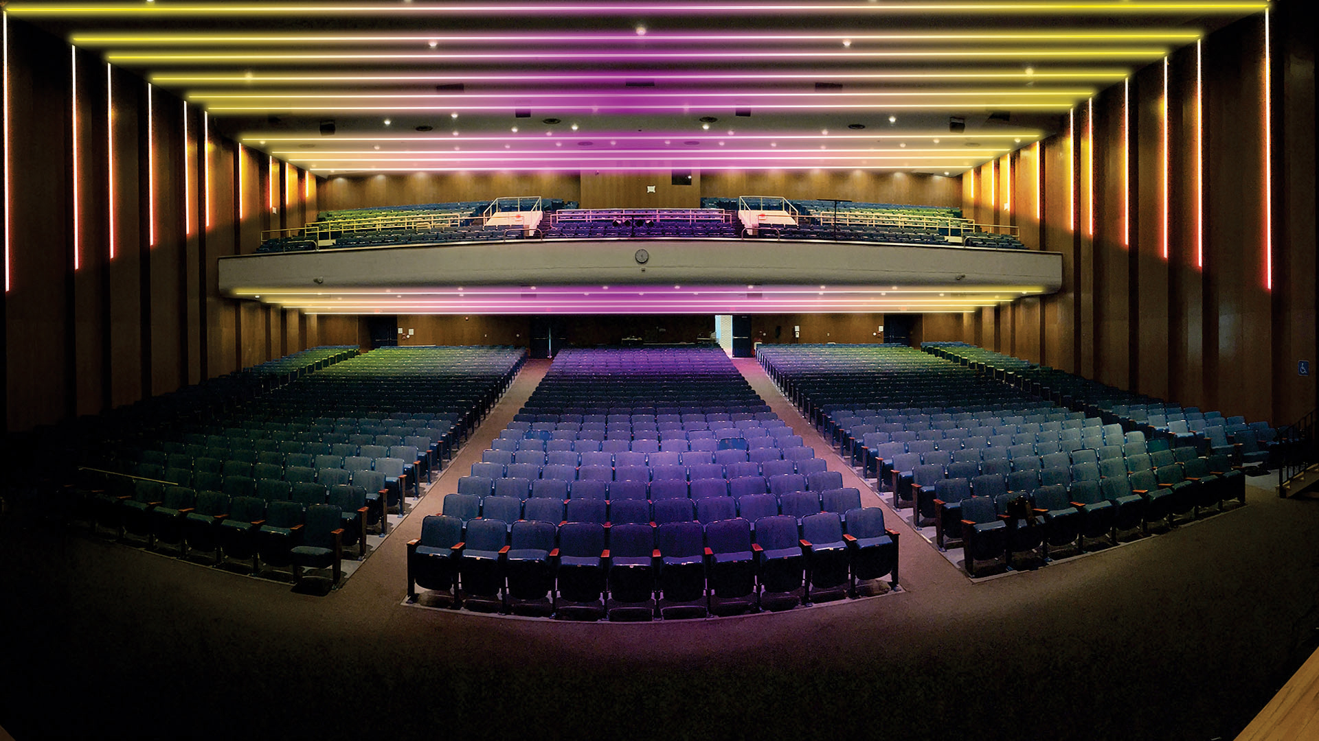 Auditorium RGBW House Lighting Renders | PureTek Group